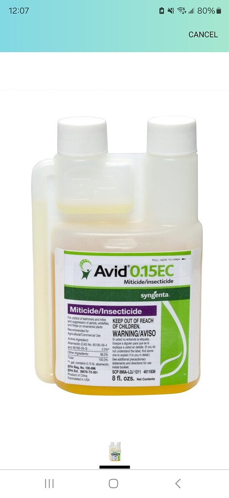 Avid insecticide/miticide - General Grow Questions - ETHOS Community